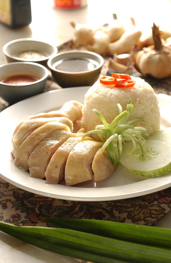 Chicken Rice stock image. Image of rice, chili, healthy - 11878693