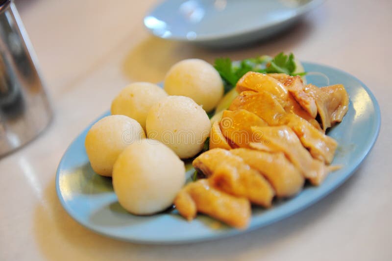 Chicken rice ball stock photo. Image of meal, rice, malaysia - 20871054
