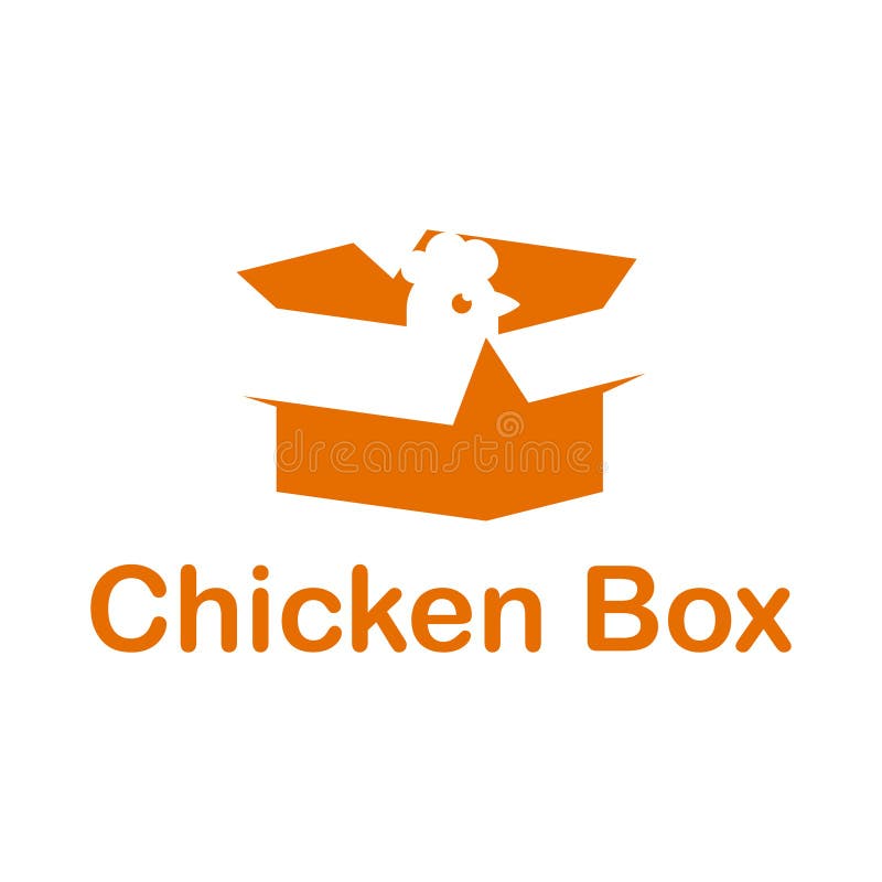 Chicken Rice Box Flat Minimalist Logo Design Stock Vector ...