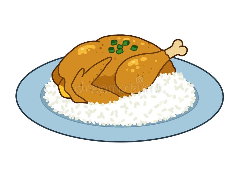 Chicken Rice Clip art stock vector. Illustration of dinner - 367912324