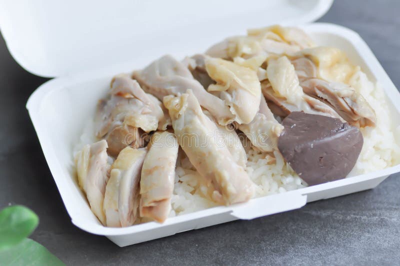 Chicken and Rice ,chicken Rice or Chinese Chicken Rice Stock Image ...