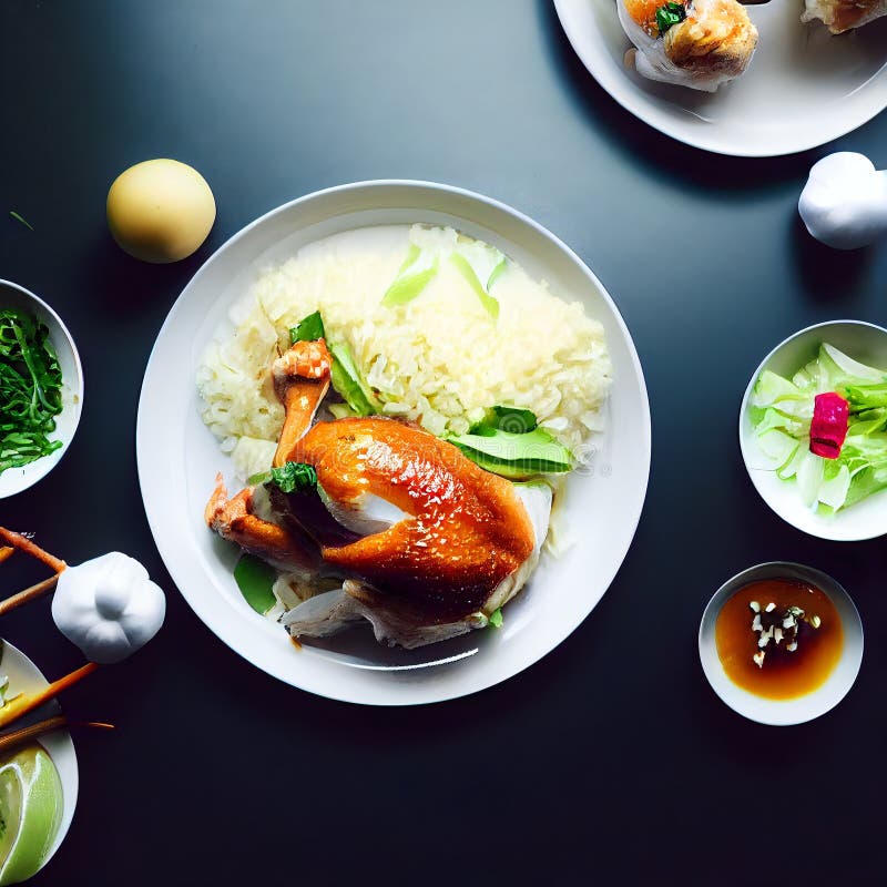 Chicken Rice Singapore Stock Illustrations – 154 Chicken Rice Singapore ...