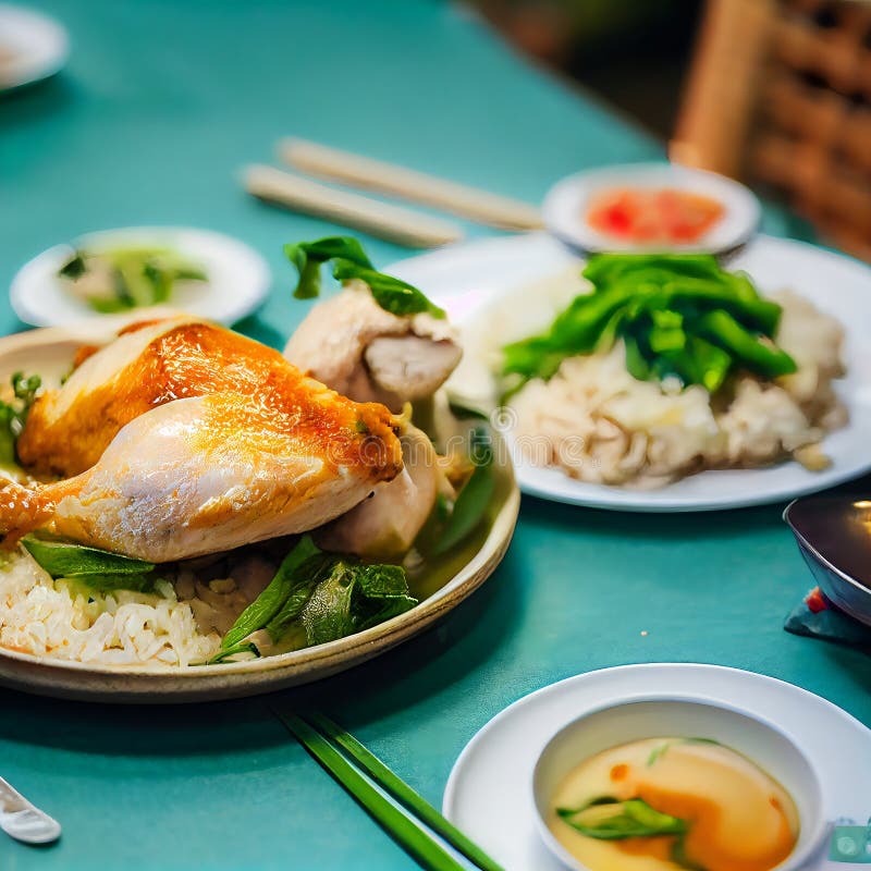 Chicken Rice Singapore Stock Illustrations – 154 Chicken Rice Singapore ...