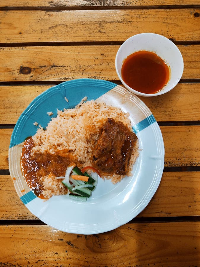 Chicken Rice Menu on the Table. Chicken Rice for Breakfast Stock Image ...