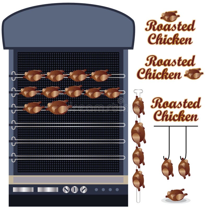 Chicken roasted modern stock vector. Illustration of bird - 57914462