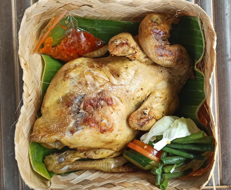 Chicken Roasted with Traditional Case Stock Image - Image of ...