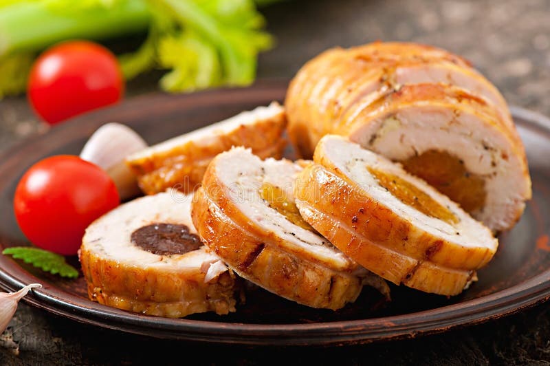 Chicken roll stock photo. Image of cuisine, herb, cooking - 38246546