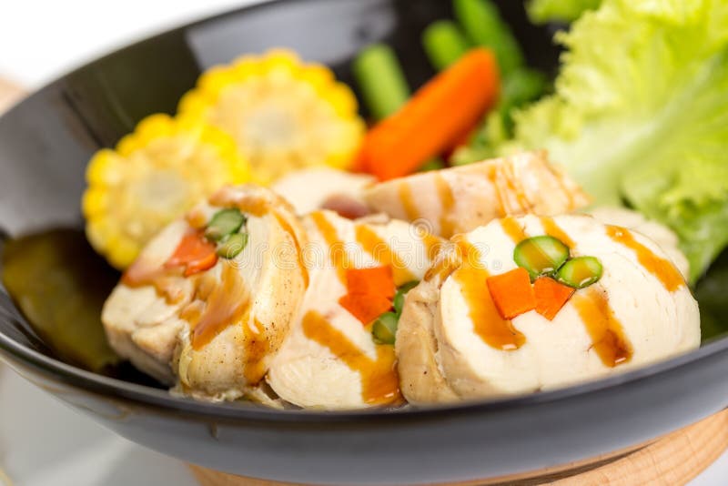 Chicken roll stock photo. Image of closeup, gravy, meat - 54707050