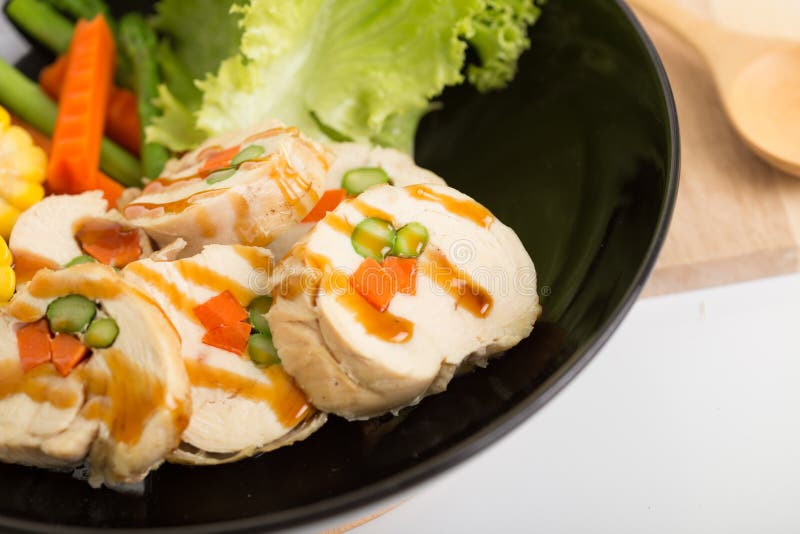 Chicken roll stock photo. Image of cooked, meat, dinner - 54707178