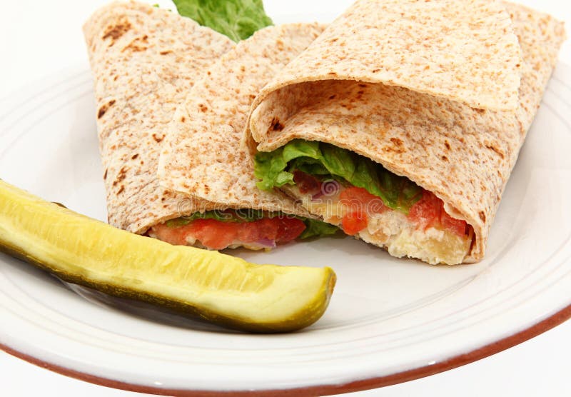 Chicken Salad Wrap on Plate Stock Photo - Image of chicken, food: 22672848