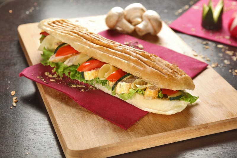 Chicken sandwich stock photo. Image of breakfast, cheese - 54602916