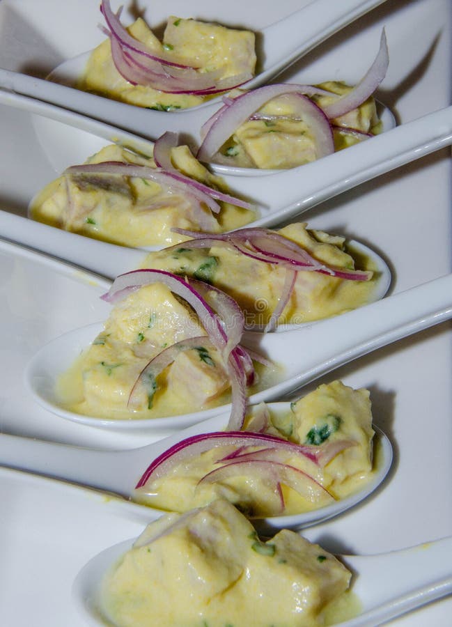 Chicken Sauce on a Buffet Table Stock Photo - Image of green, chicken ...