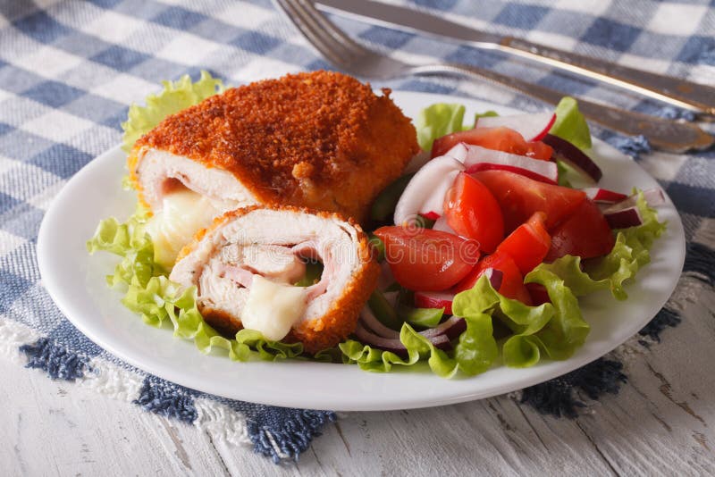 Schnitzel Cordon bleu stock image. Image of lunch, steamed - 22067549