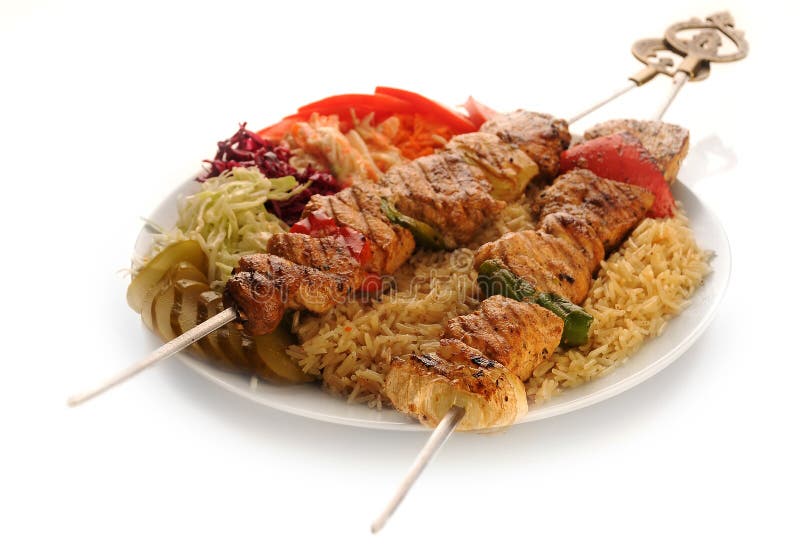 Chicken shashlik stock photo. Image of lamb, dish, lunch - 56464278