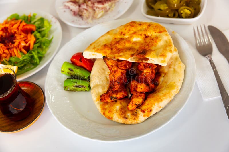 Chicken Shish Kebab Turkish Tavuk Sis Closeup Stock Photos - Free ...