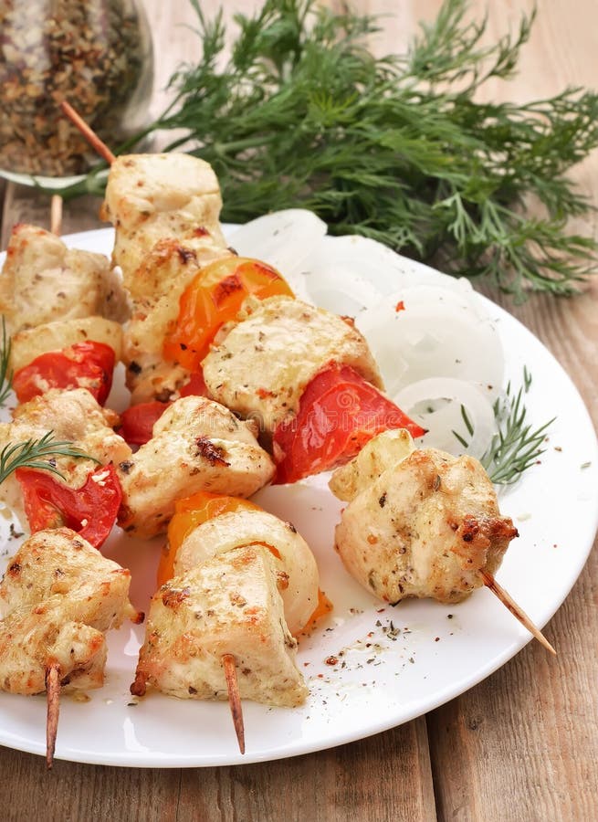 Chicken shish kebab stock photo. Image of food, kebab - 44003572