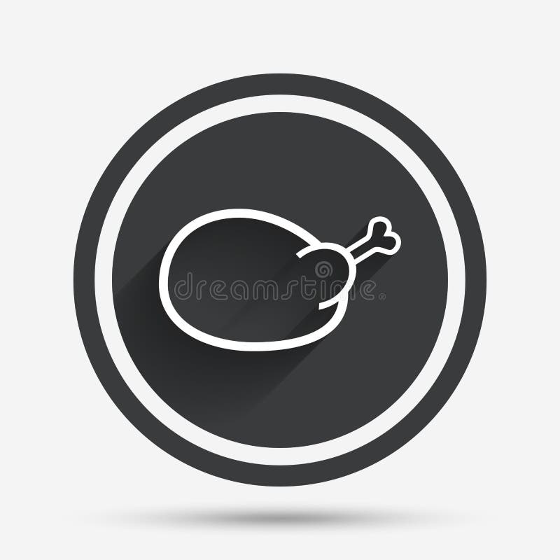 Chicken Sign Icon. Hen Bird Meat Symbol Stock Vector - Illustration of ...