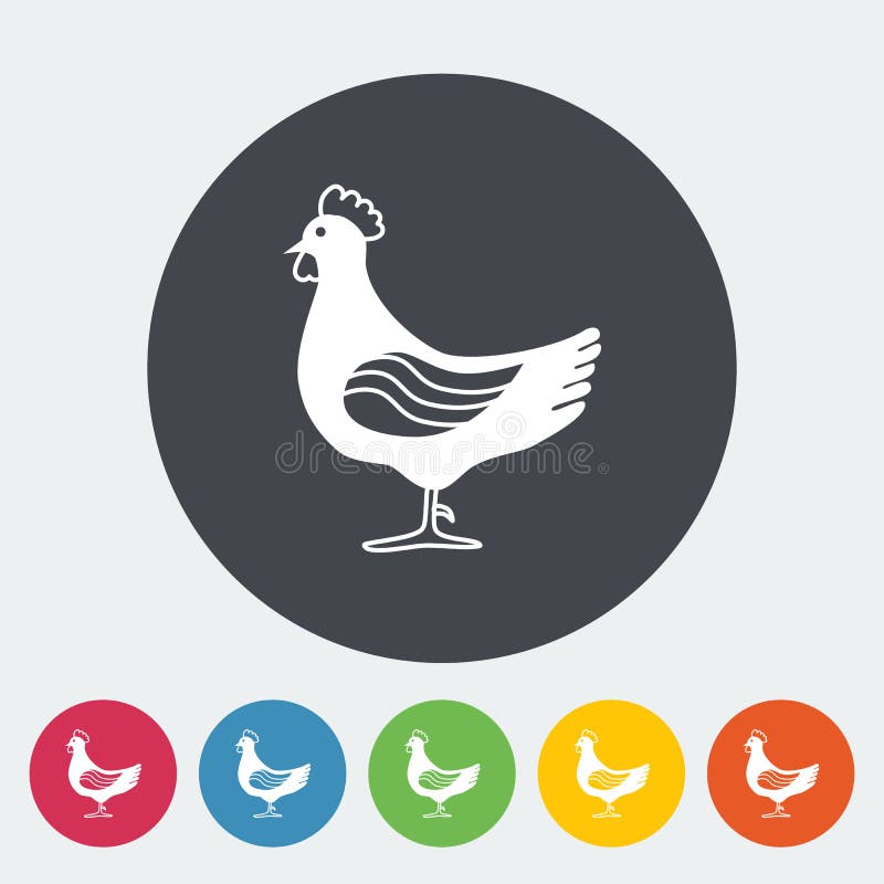 Chicken Single Icon in Outline Style.Chicken, Vector Symbol Stock ...
