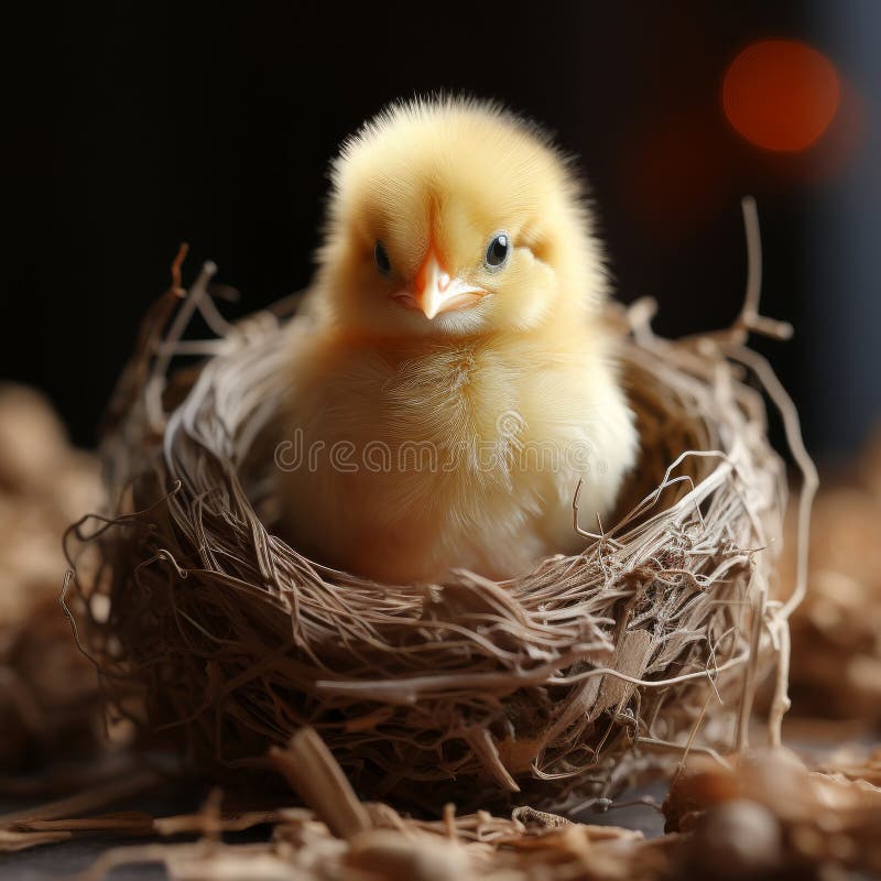 A Chicken that Sits in a Nest. Stock Image - Image of single, poultry ...