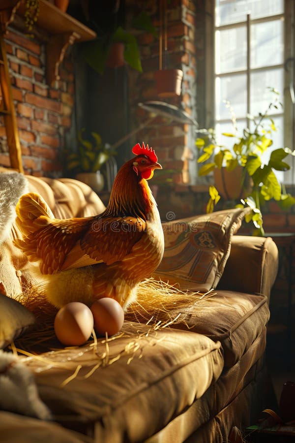 Chicken Sitting Couch Eggs Stock Photos - Free & Royalty-Free Stock ...