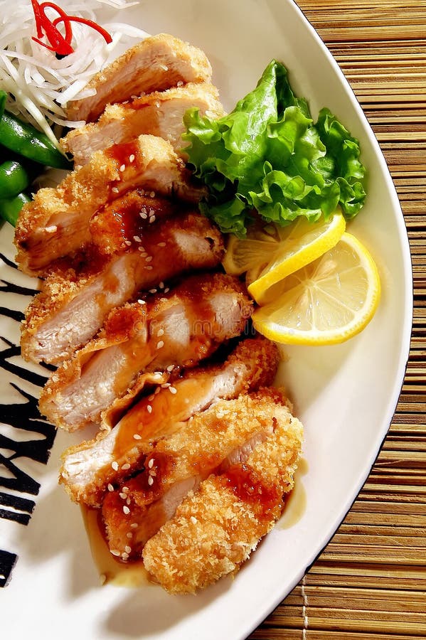Chicken slice stock photo. Image of plate, slice, lemon - 11837366