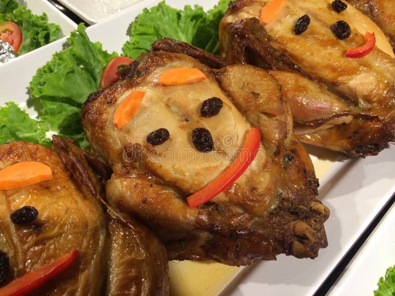 Chicken stock image. Image of roast, smiling, food, chicken - 43043377