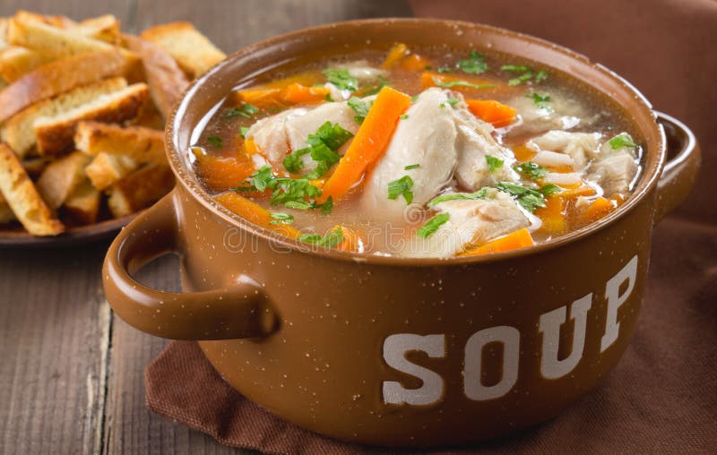 Rabbit Soup with Barley and Vegetables Stock Image - Image of sunday ...