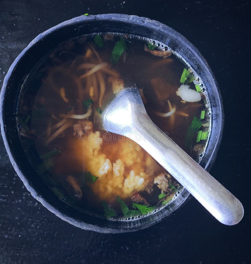 Chicken Soup in Coconut Shell Unique Stock Image - Image of unique ...
