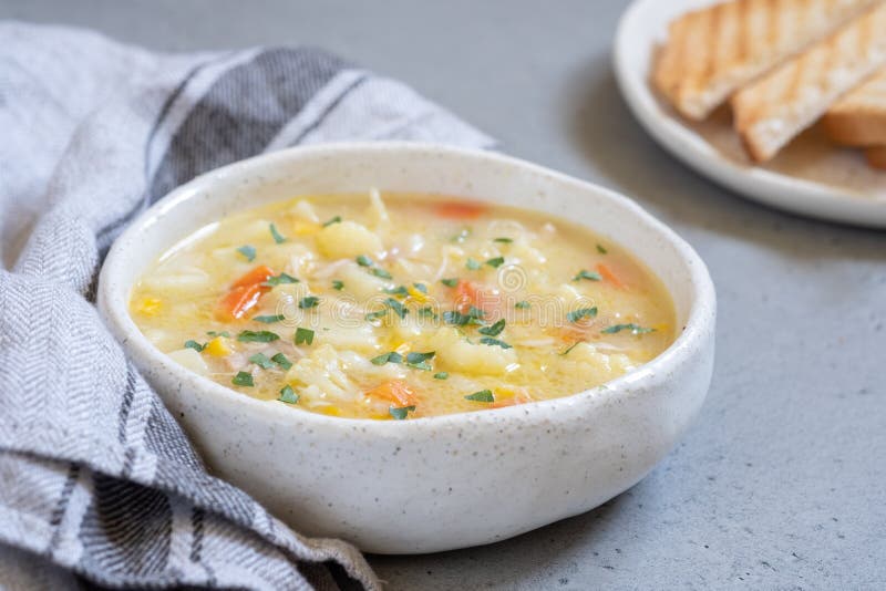 Chicken Soup with Vegetables Stock Image - Image of cooked, celery ...