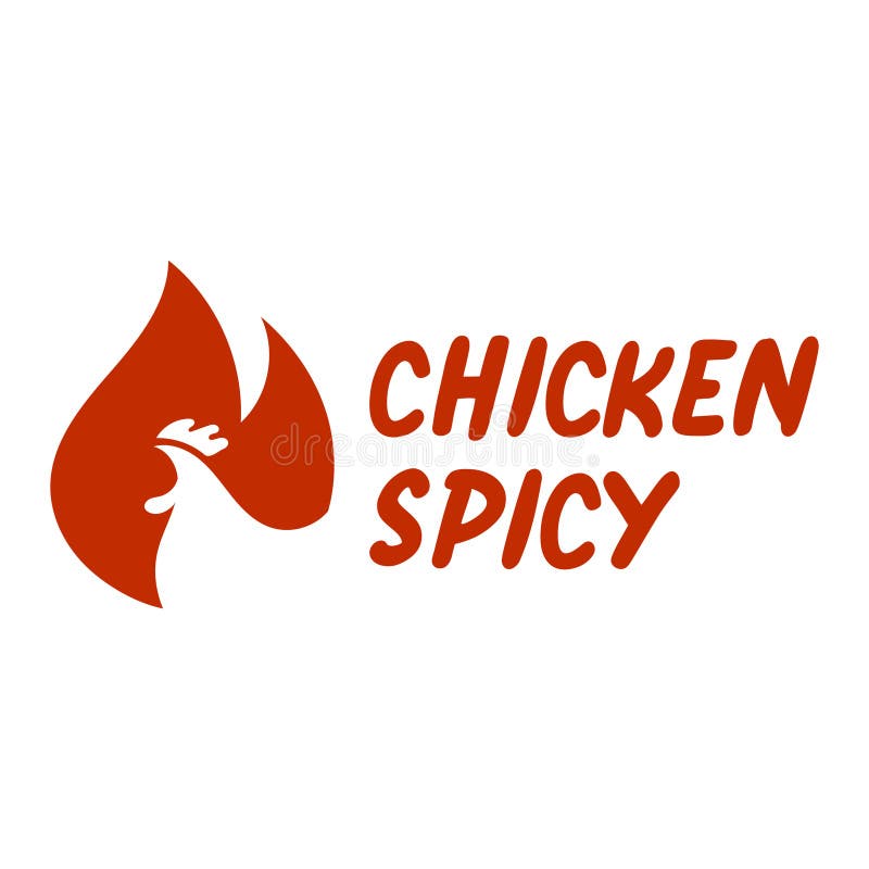 Chicken Spicy Restaurant Menu Flat Minimalist Logo Design Stock Vector ...