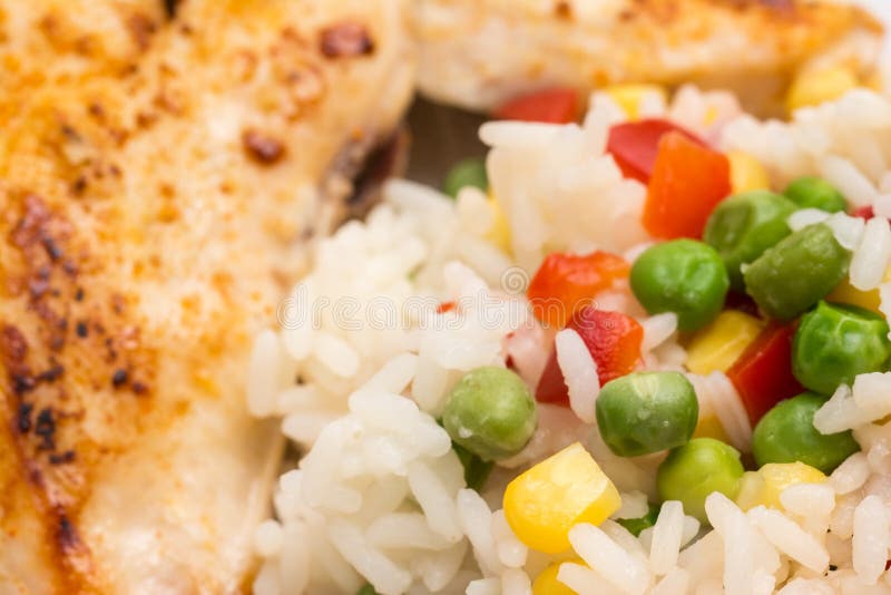 Chicken Stake and Rice stock image. Image of cooked, gourmet - 40342759
