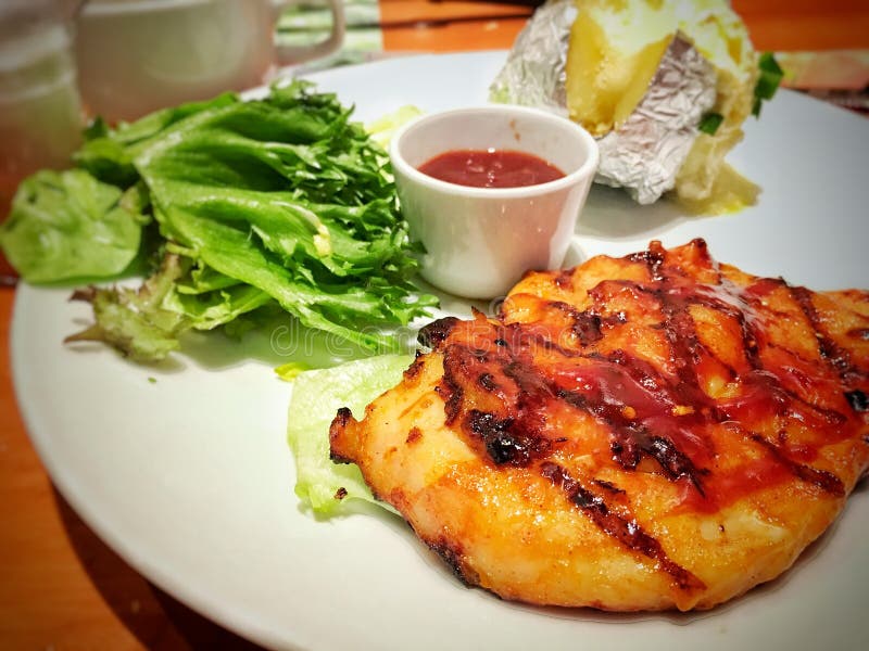 Chicken steaks stock photo. Image of steaks, food, plates - 83132626