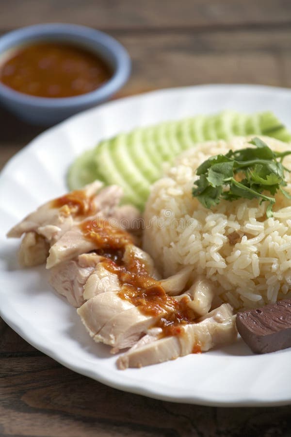 Chicken Steam and Sticky Rice Stock Photo - Image of rice, chicken ...