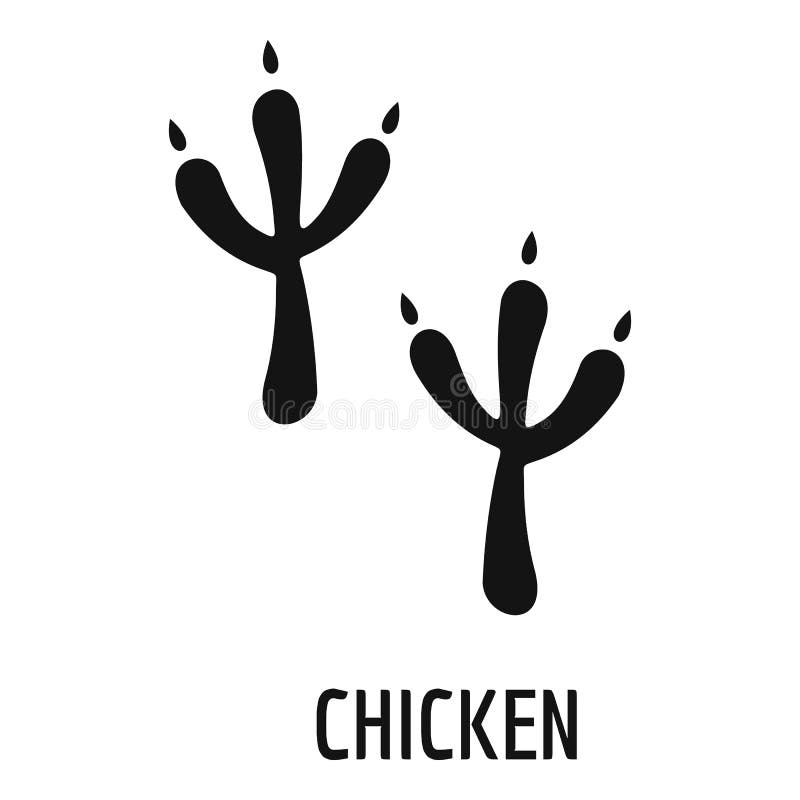 Chicken Step Icon, Simple Style. Stock Illustration - Illustration of ...
