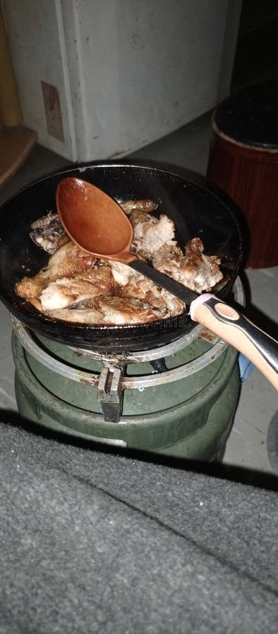 Chicken Straw Made the African Way Stock Image - Image of person ...