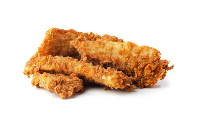 Piece of Crispy Breaded Fried Chicken, Nuggets Isolated Stock Image ...