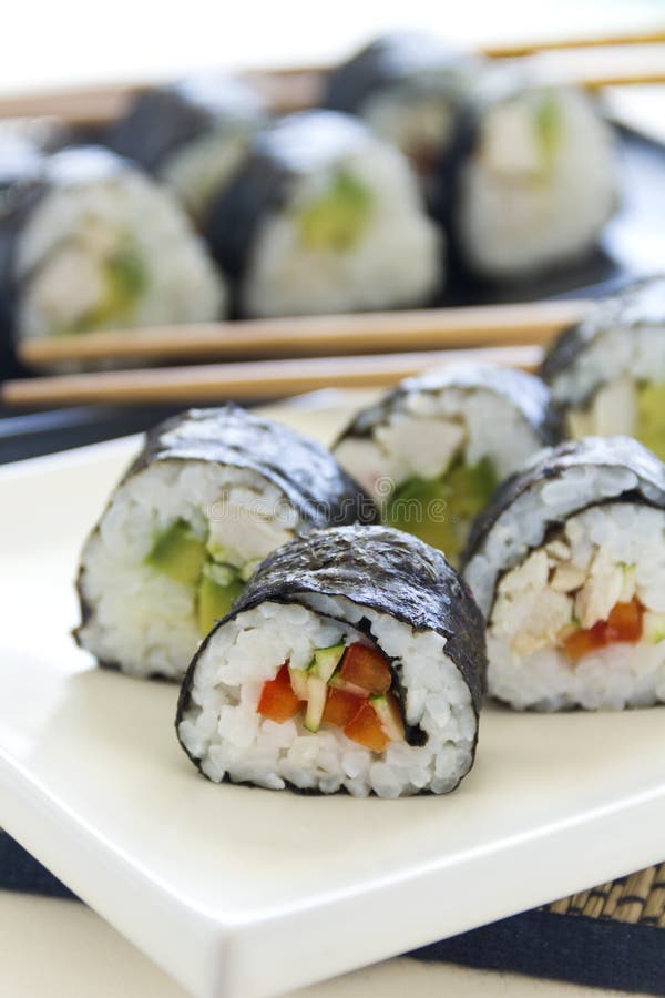 Chicken Sushi stock image. Image of gastronomy, fresh - 30463745