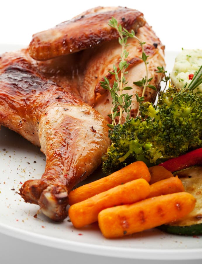 Chicken Tabaka stock image. Image of plate, isolated - 24803053