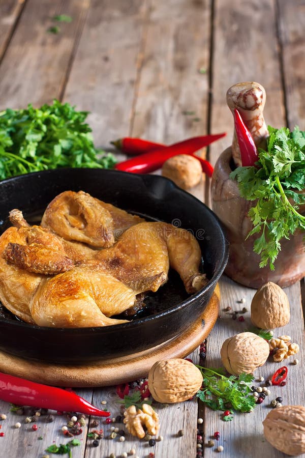 Chicken tabaka stock image. Image of homemade, crispy - 42699283