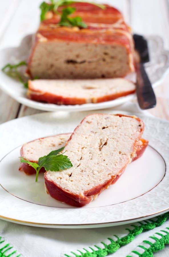 Chicken terrine stock image. Image of food, meatloaf - 49907463