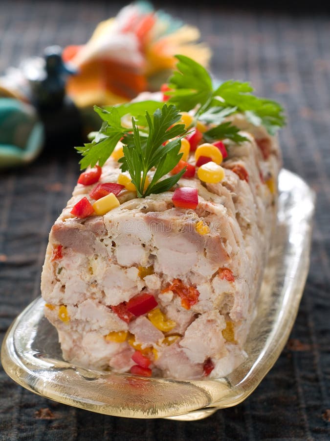 Chicken terrine stock image. Image of loaf, healthy, homemade - 33637737