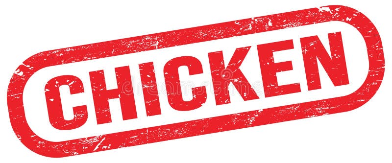 CHICKEN, Text Written on Red Stamp Sign Stock Illustration ...