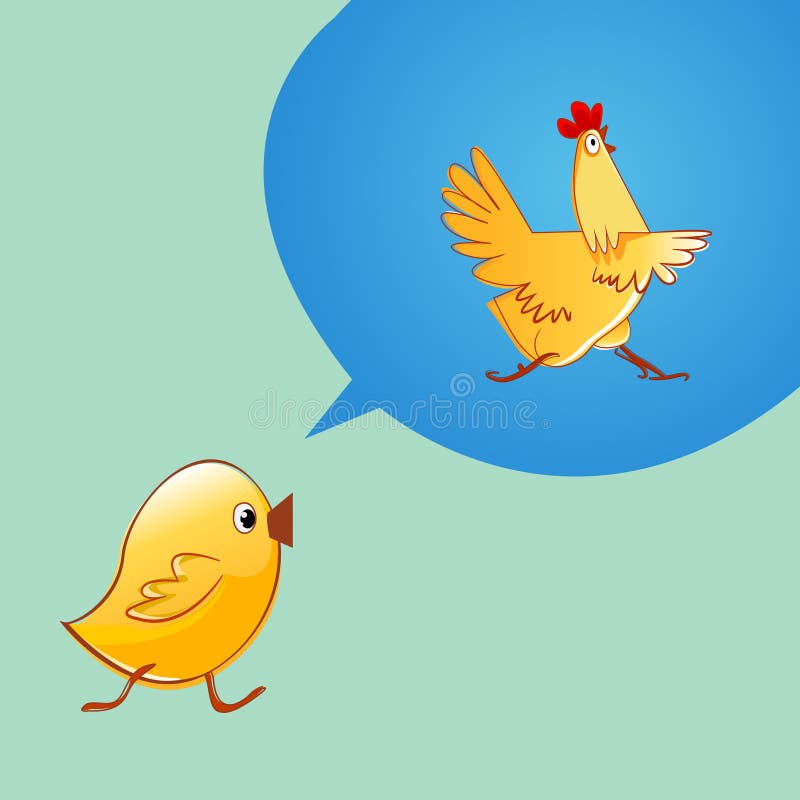 Chicken, Thinking that it Would Be a Chicken Stock Vector ...