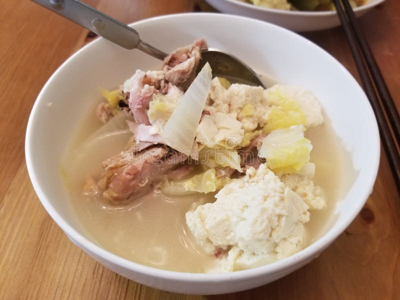 Chicken Tufo Soup stock photo. Image of food, dessert - 197751890