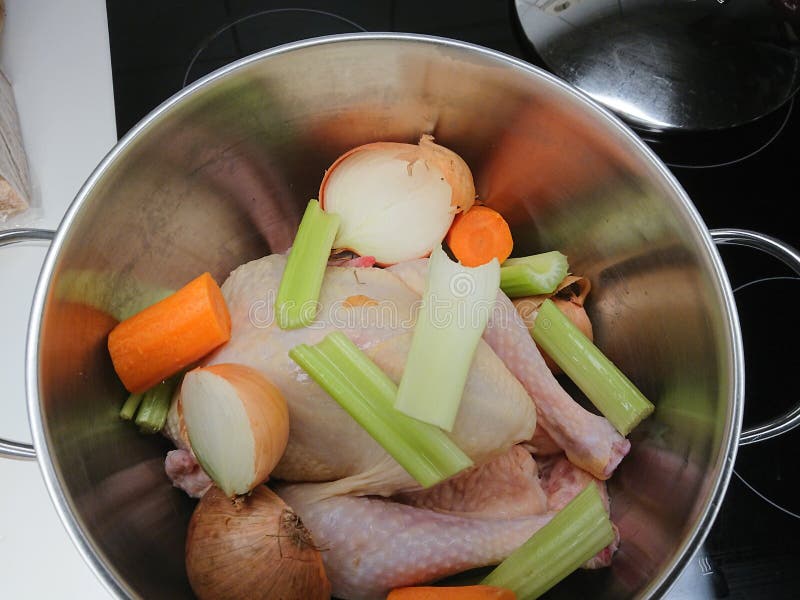 Chicken turkey in pot stock image. Image of pepper, freshness - 106964249