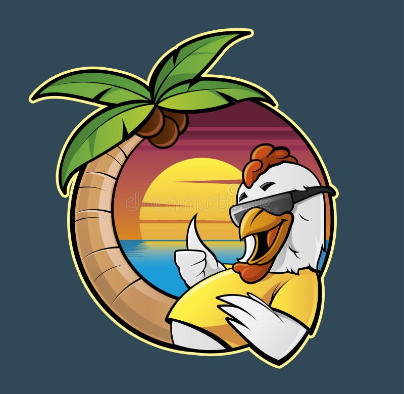 Chicken Beach Cartoon Stock Illustrations – 252 Chicken Beach Cartoon ...