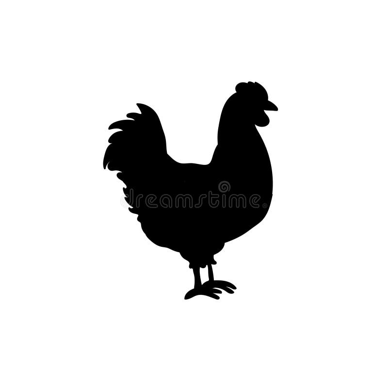 Black White Graphics Chicken Stock Illustrations – 892 Black White ...