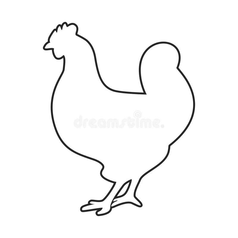Chicken Vector Icon stock vector. Illustration of line - 269679280