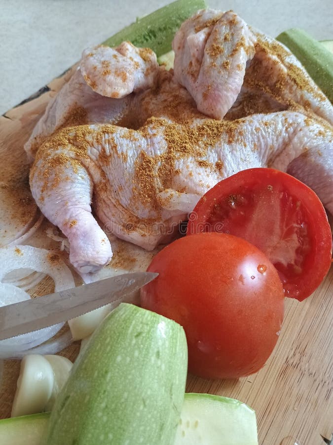 Chicken and Vegetables the Fresh One Stock Image - Image of cooking ...