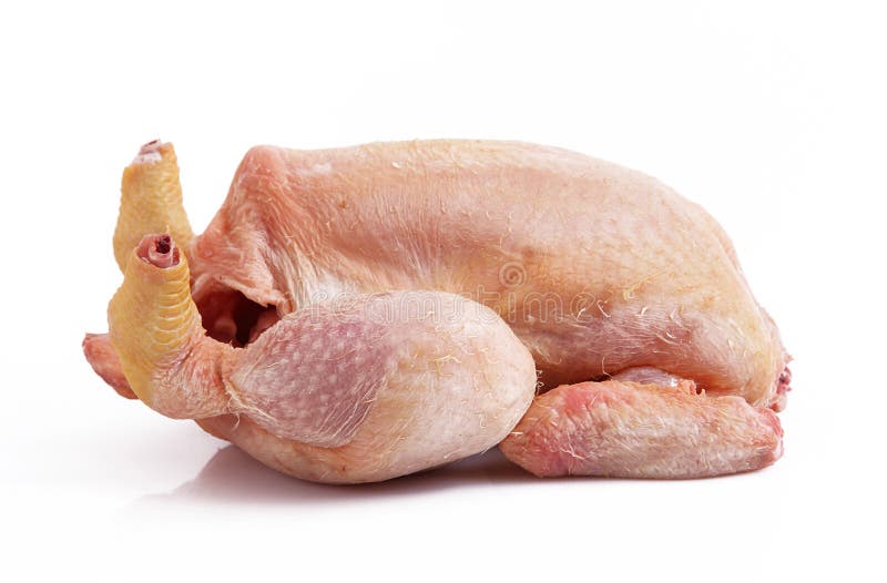 Fresh Chicken Thigh in White Background Stock Photo - Image of eating ...